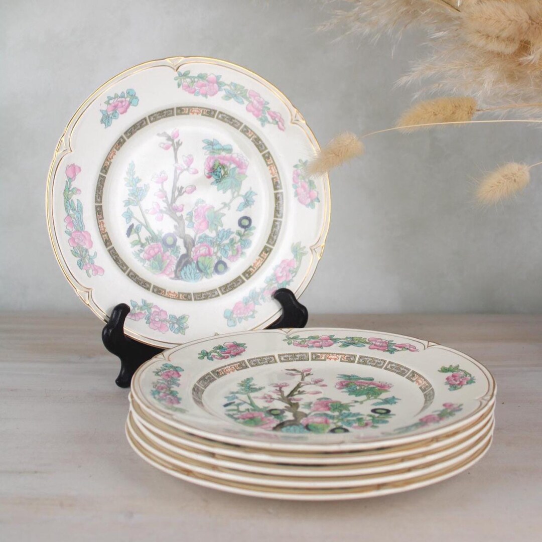 Set of 6 Vintage Morley Ware Indian Tree Side Plates | English China - Etsy