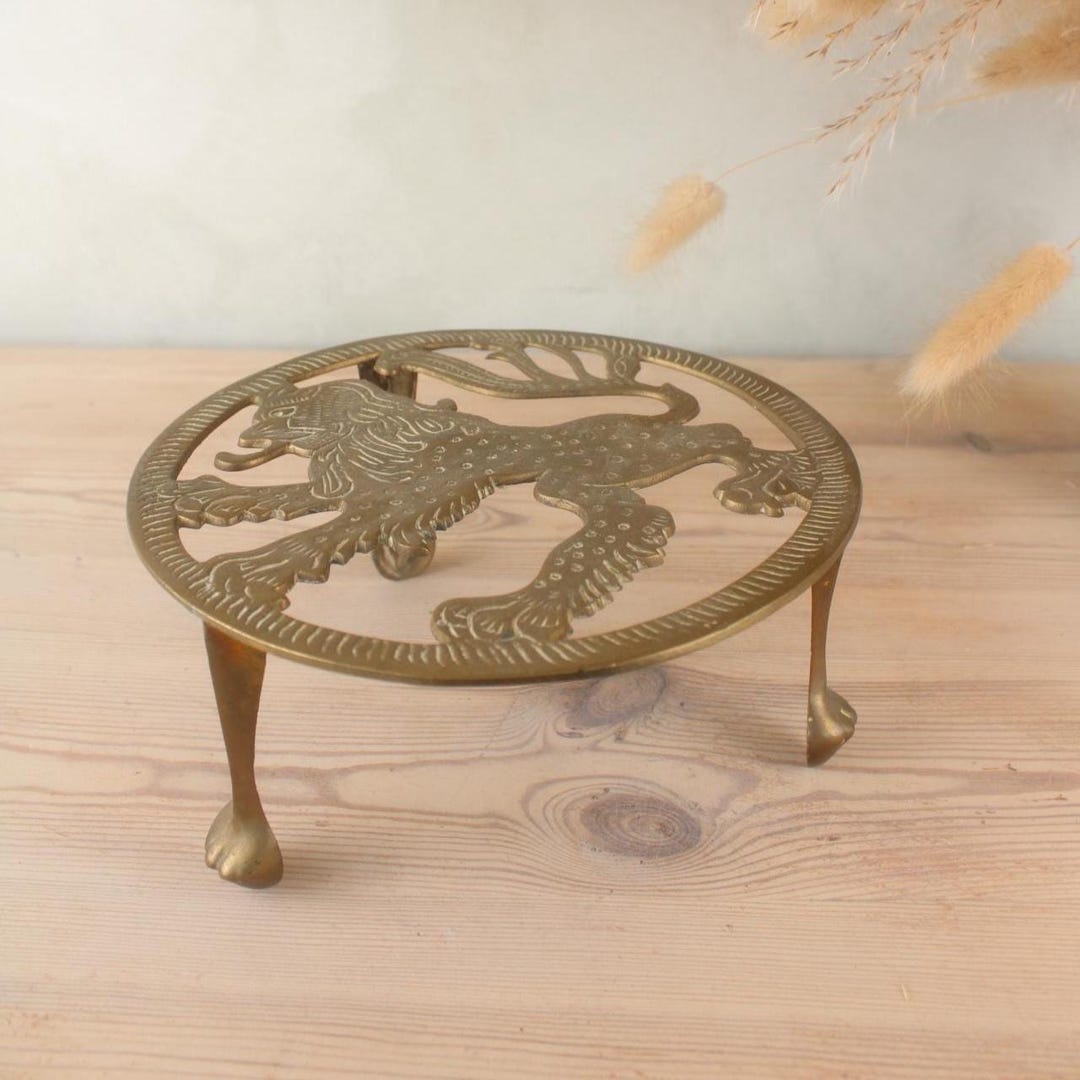 Vintage Brass Dragon Trivet | Solid Brass, Home Decor - Etsy