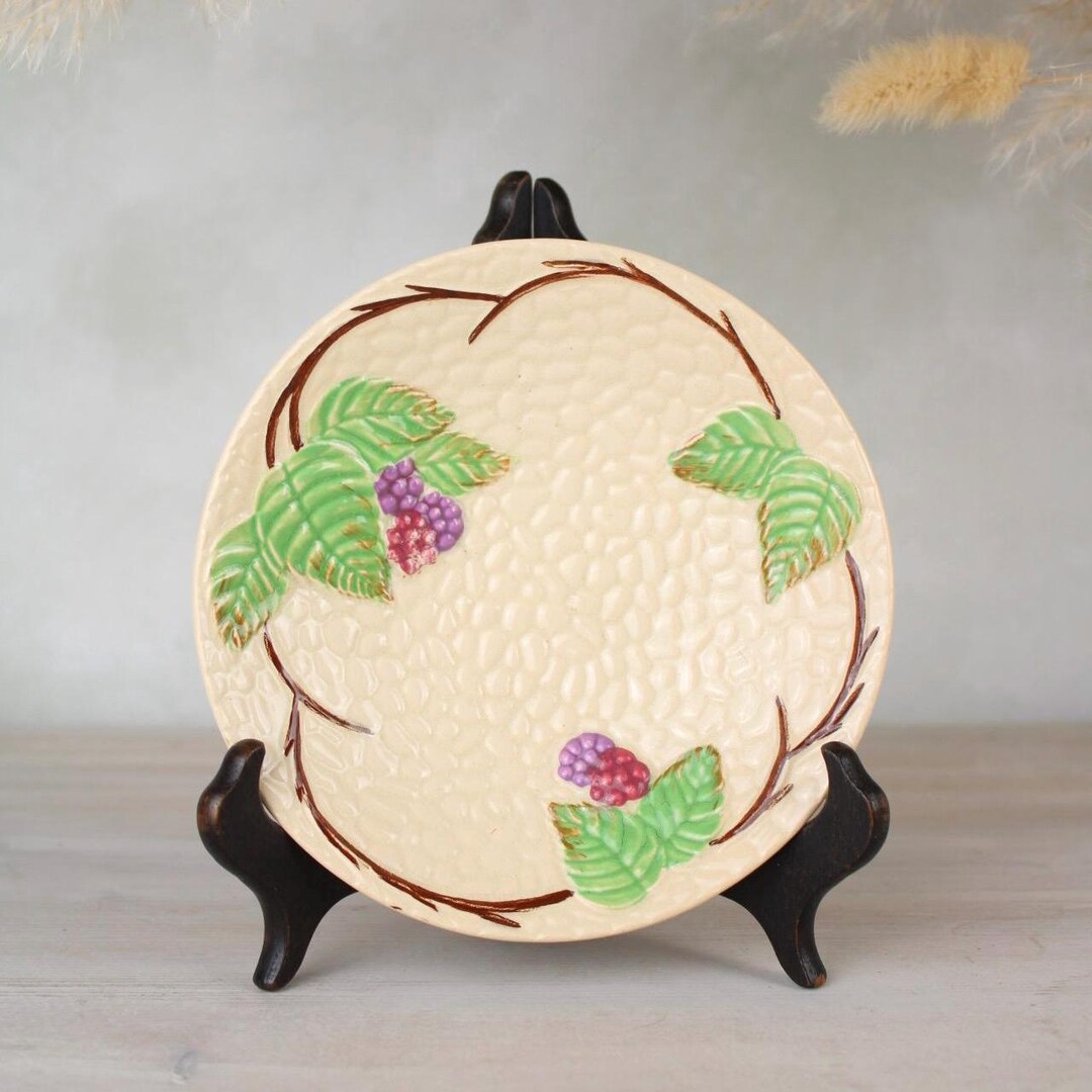 Vintage Wade Bramble Leaf Bowl | Cottage Style Plate - Etsy