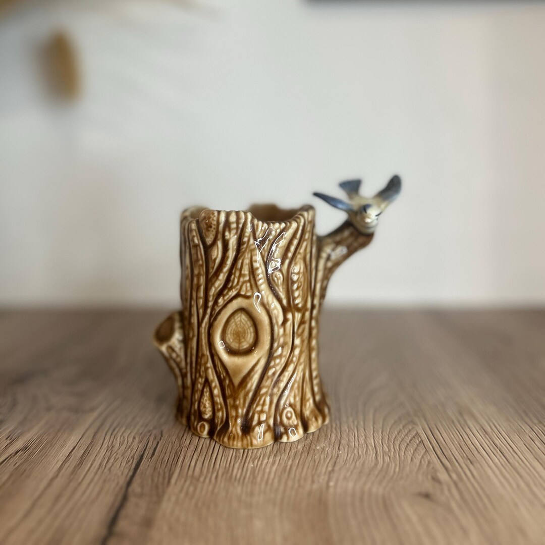 Wade Ceramic Tree and Bird Storage Pot | Bud Vase Mini Small Vase ...