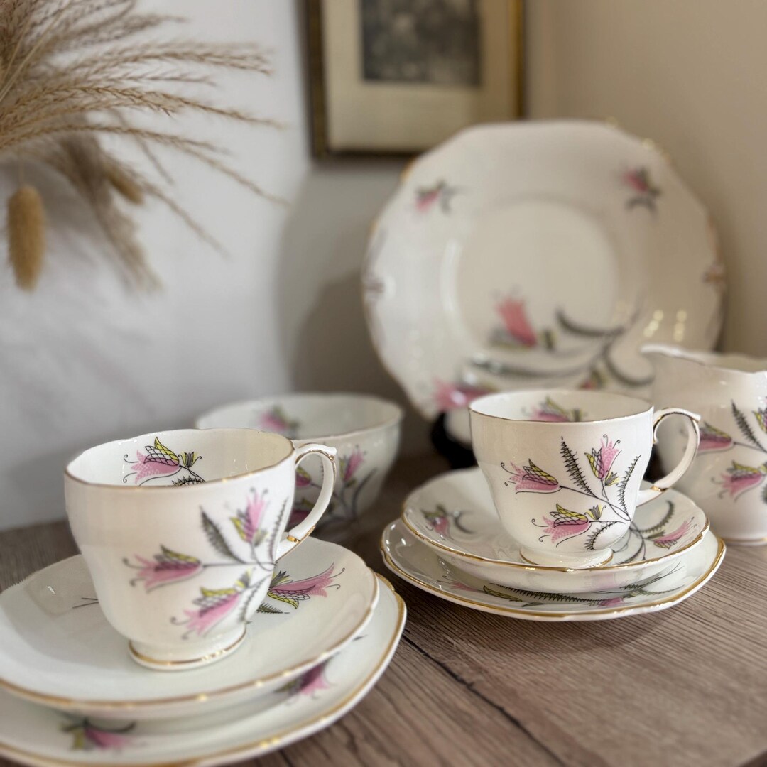 Duchess Vintage Tea Set With 2 Teacup Trios | Teacups With Saucers and ...