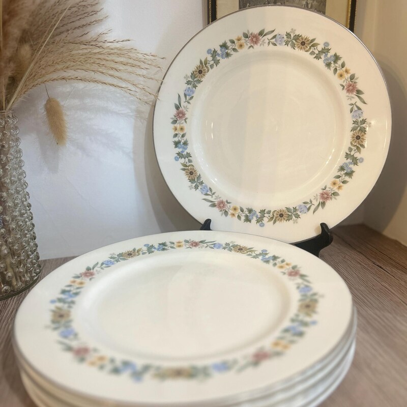 Vintage Floral Plate - Etsy