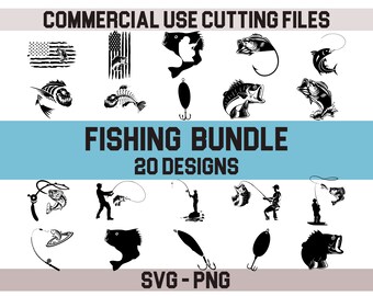 Catching Fish Svg - Etsy
