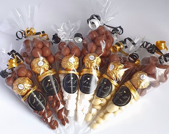 Luxury Gold Ferrero Rocher Sweet Cones | Wedding Favours | Party ...