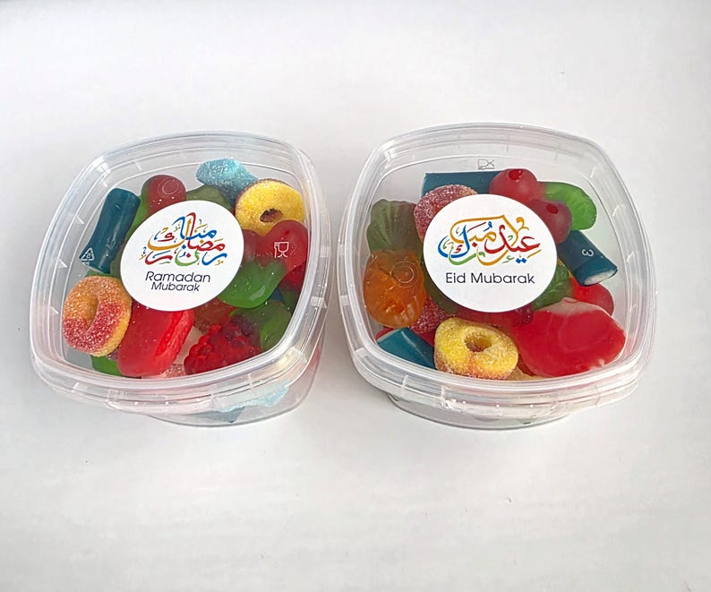Personalised Ramadan & Eid Mubarak Sweet Tubs | Mixed Halal Sweets Gift ...