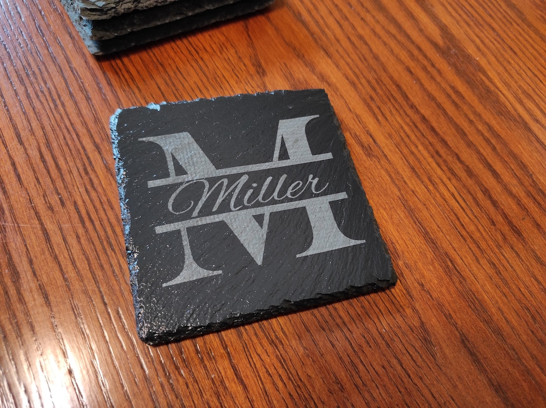 Engraved Slate Coasters, Custom Drink Coasters, Housewarming Gift ...