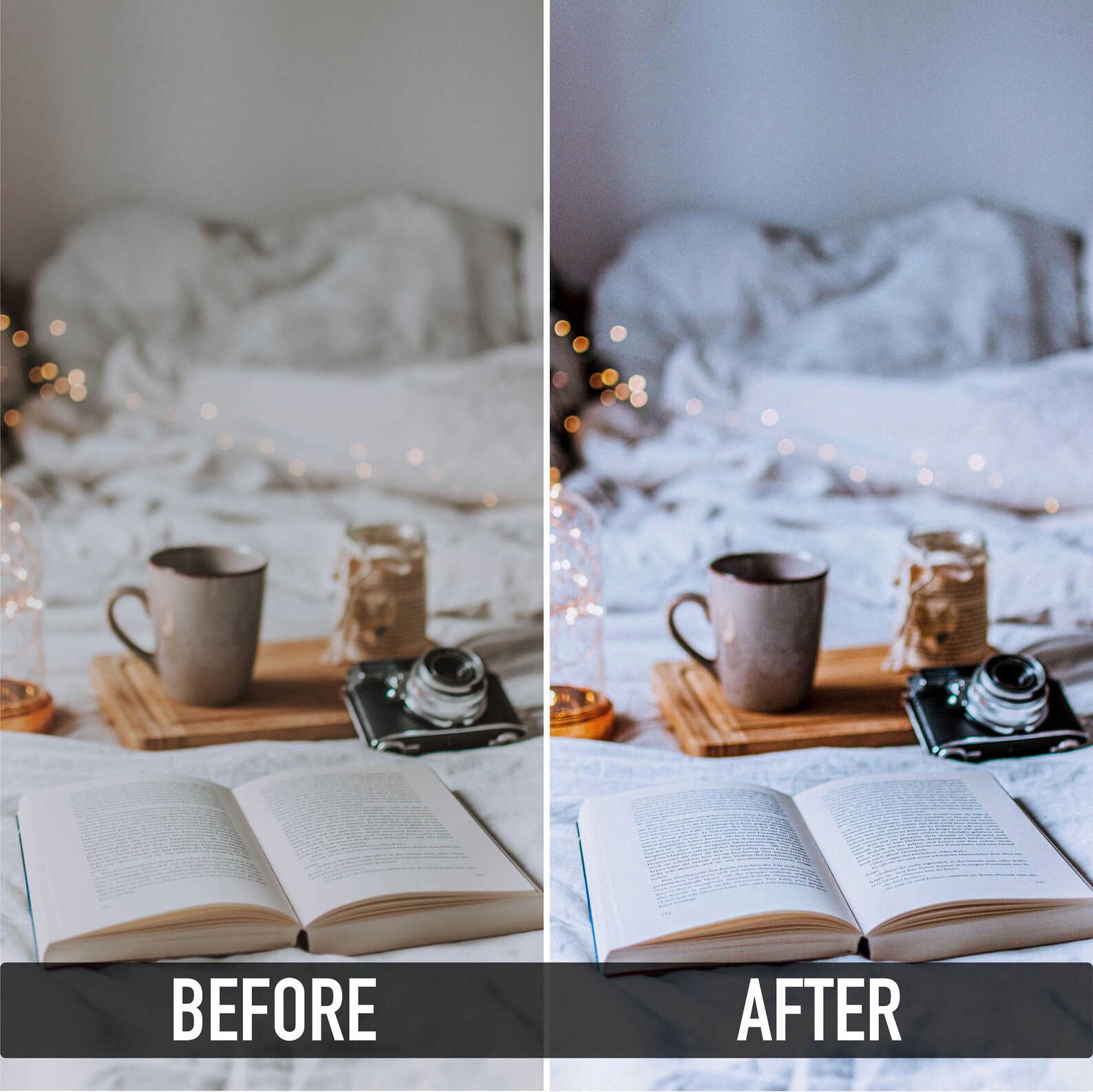 25 BOOKSTAGRAM Preset | Bookstagram Props| Bookstagram Template| Light ...