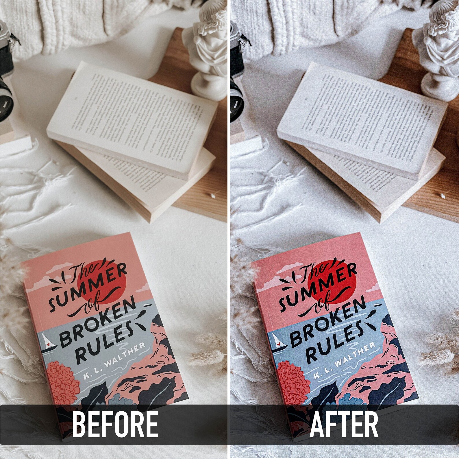 25 BOOKSTAGRAM Preset | Bookstagram Props| Bookstagram Template| Light ...