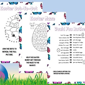 Easter Spring Game Printable Bundle Printable Easter Spring Games for ...