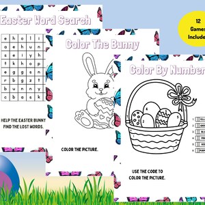 Easter Spring Game Printable Bundle | Printable Easter Spring Games for ...