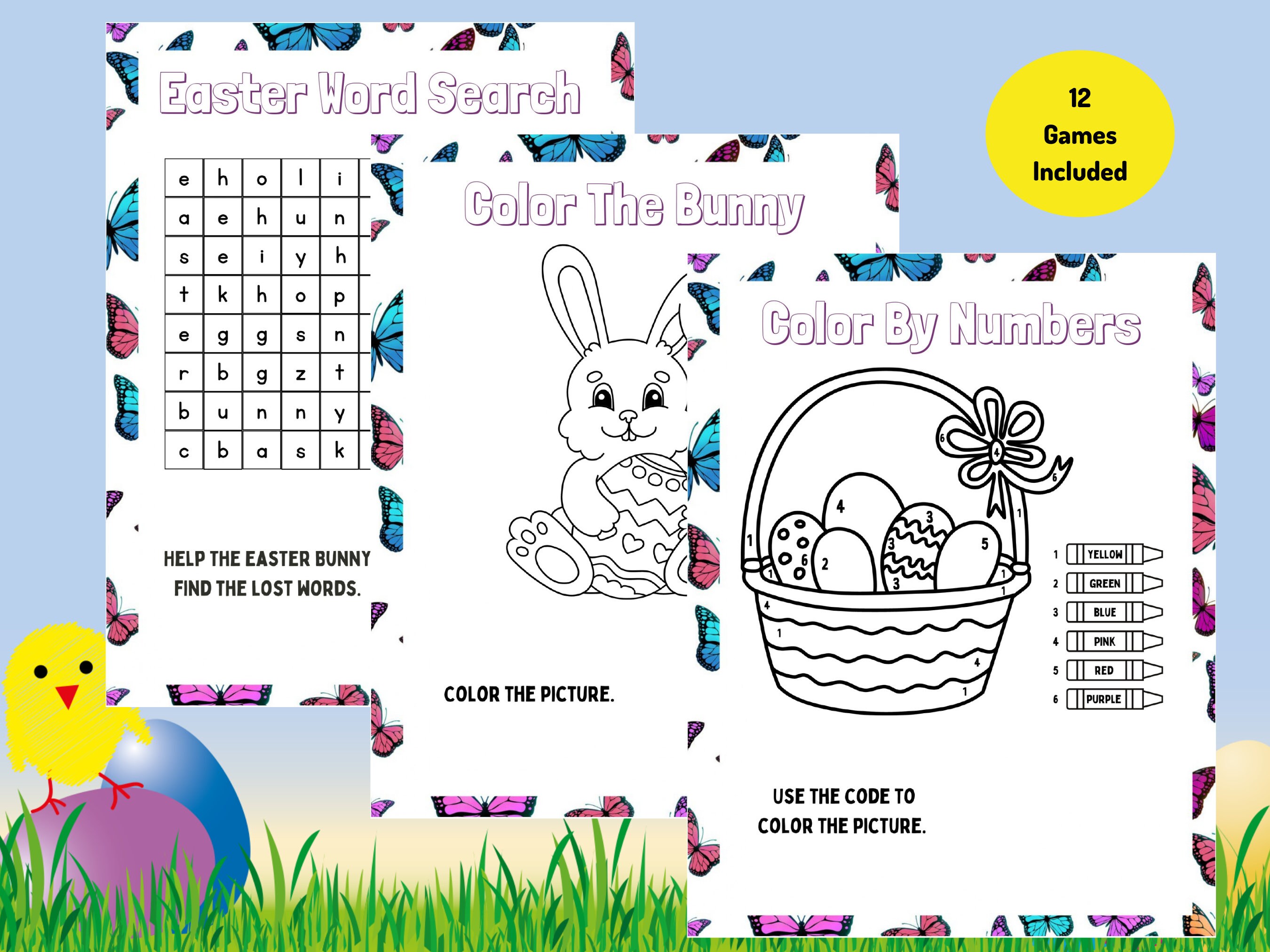 Easter Spring Game Printable Bundle | Printable Easter Spring Games for ...