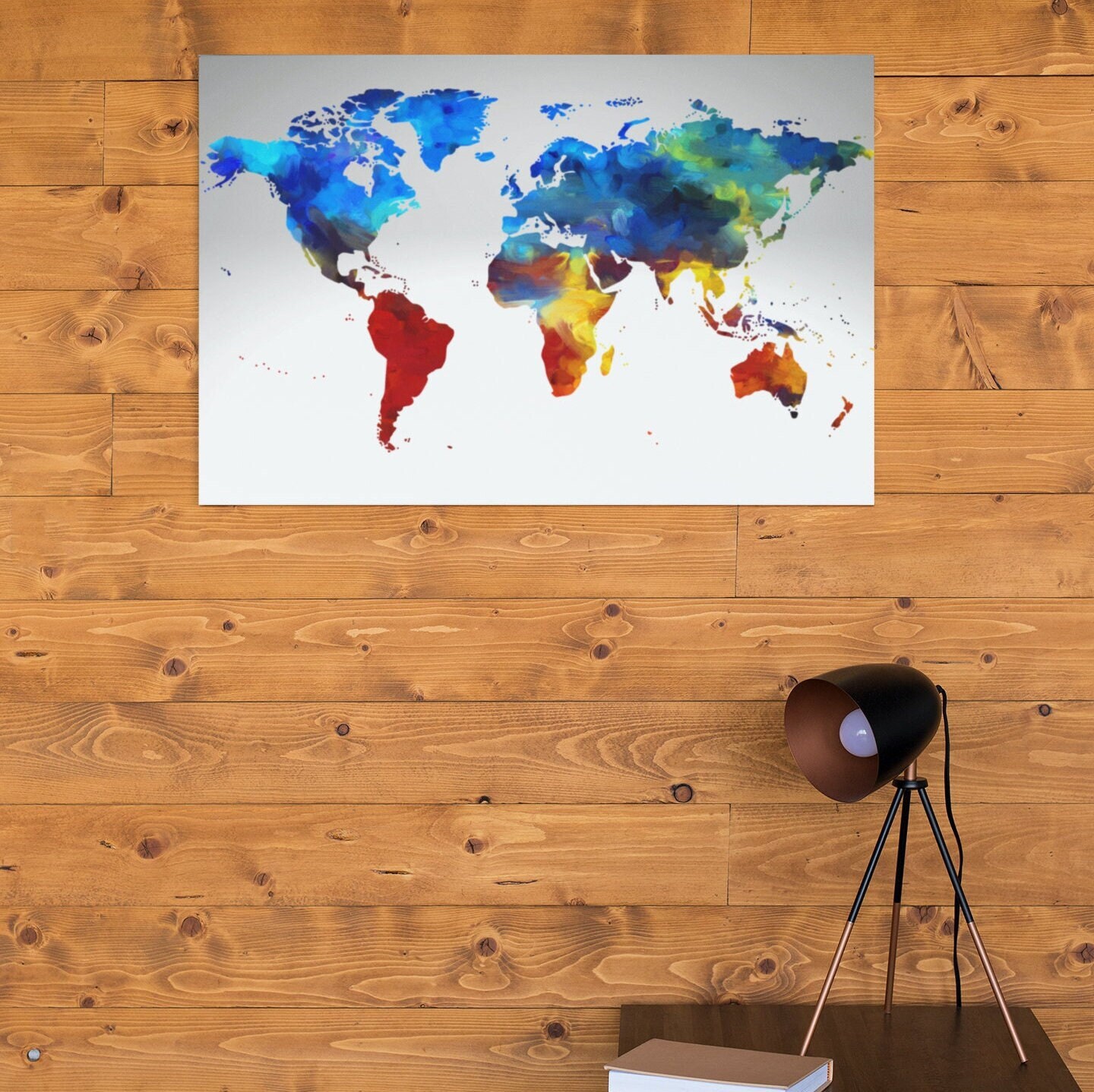 Map of the World Wall Art Digital Download. Heatmap of the World PNG ...