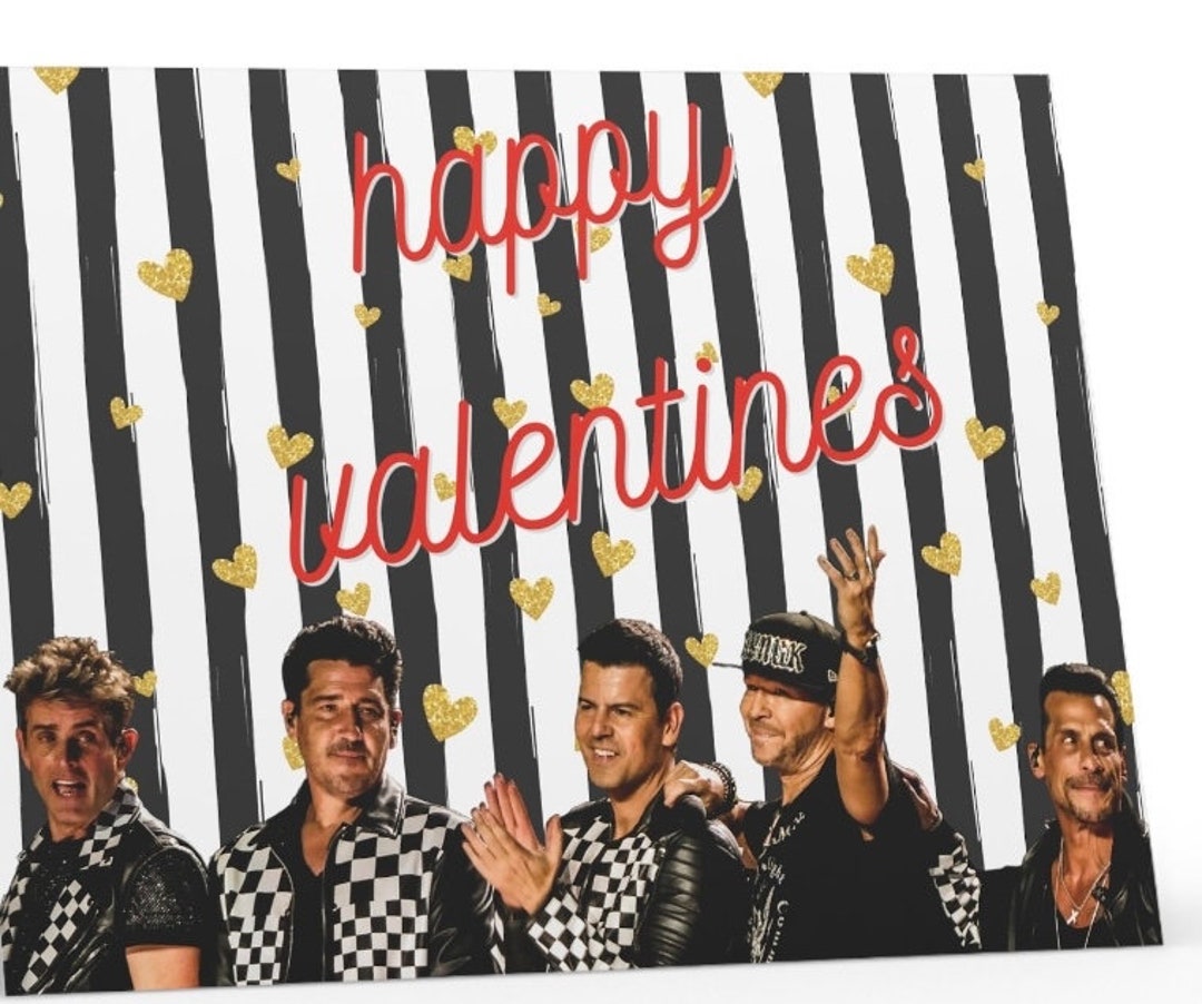 NKOTB Valentines Day Card With Red Envelope 5 New Kids on - Etsy