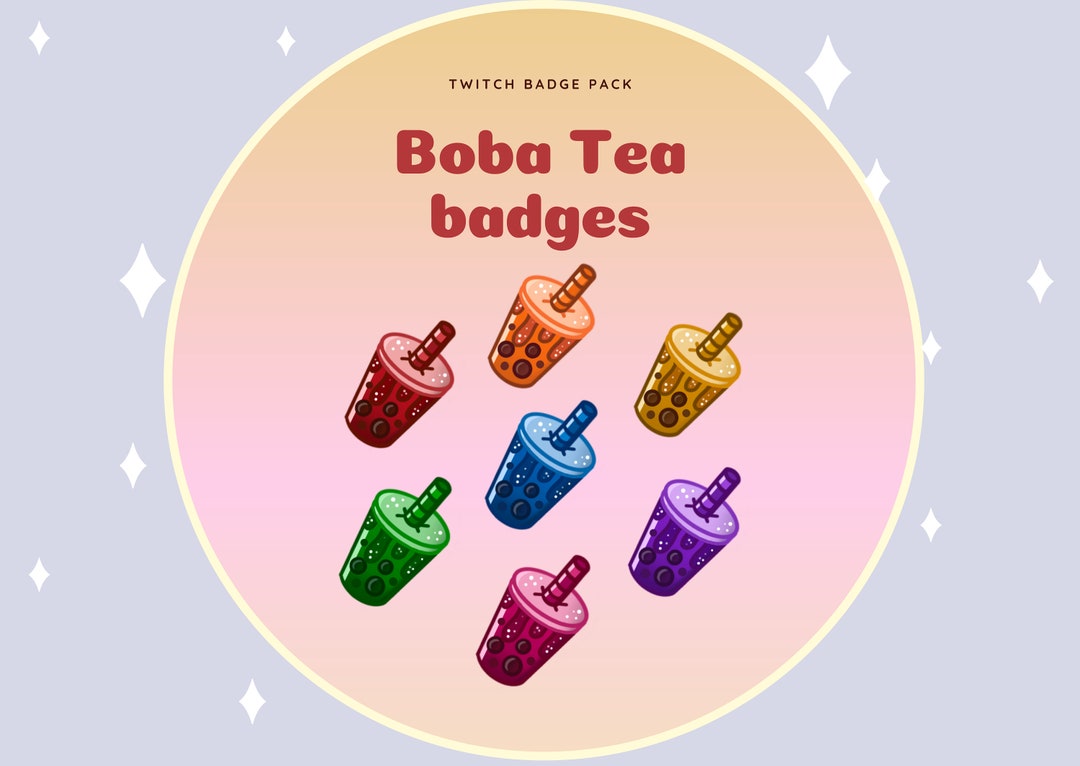 Boba Tea Twitch Badge Pack - Etsy