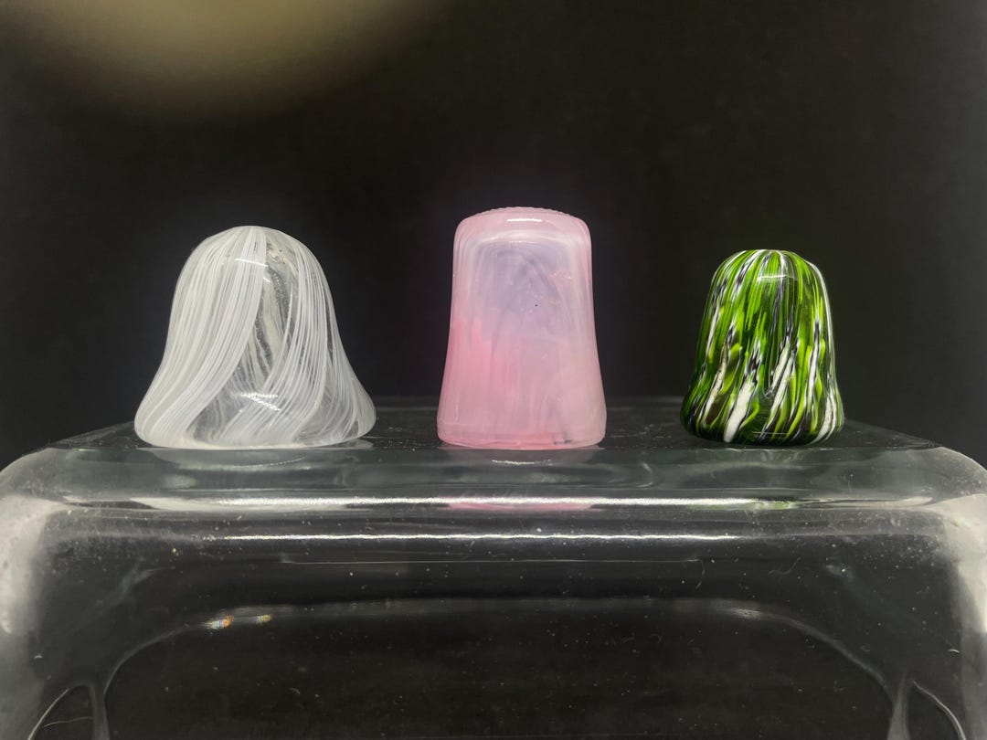 Murano Style Glass Thimbles Set of 3 - Etsy