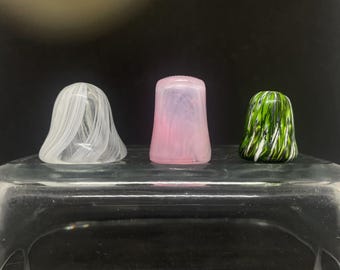 Murano Style Glass Thimbles Set of 3 - Etsy