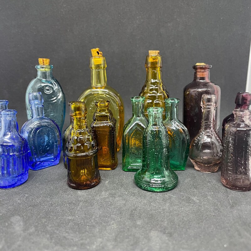 Colored Glass Bottles - Etsy