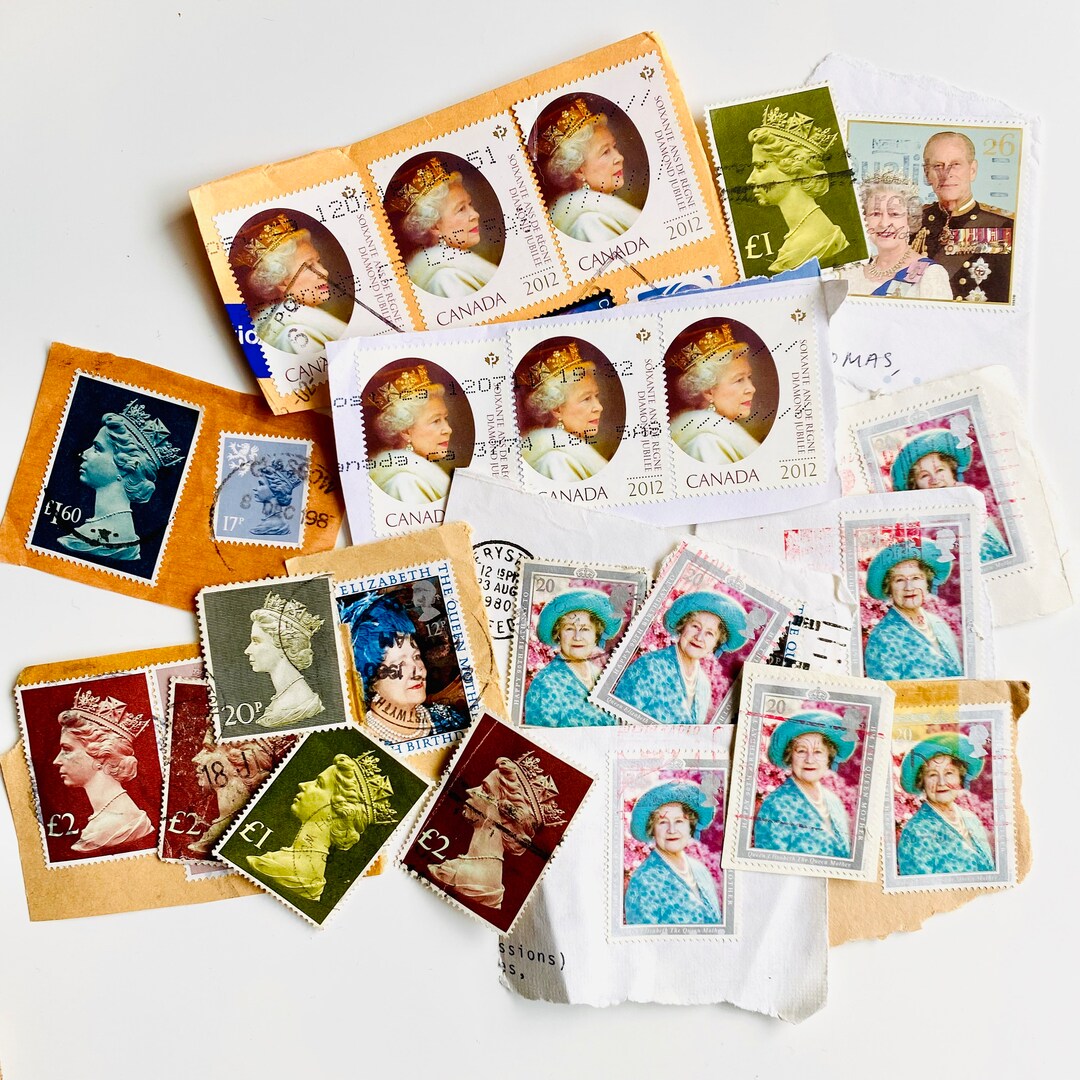 15x Set of Large Queen Elizabeth Used Stamps Queen Mother - Etsy