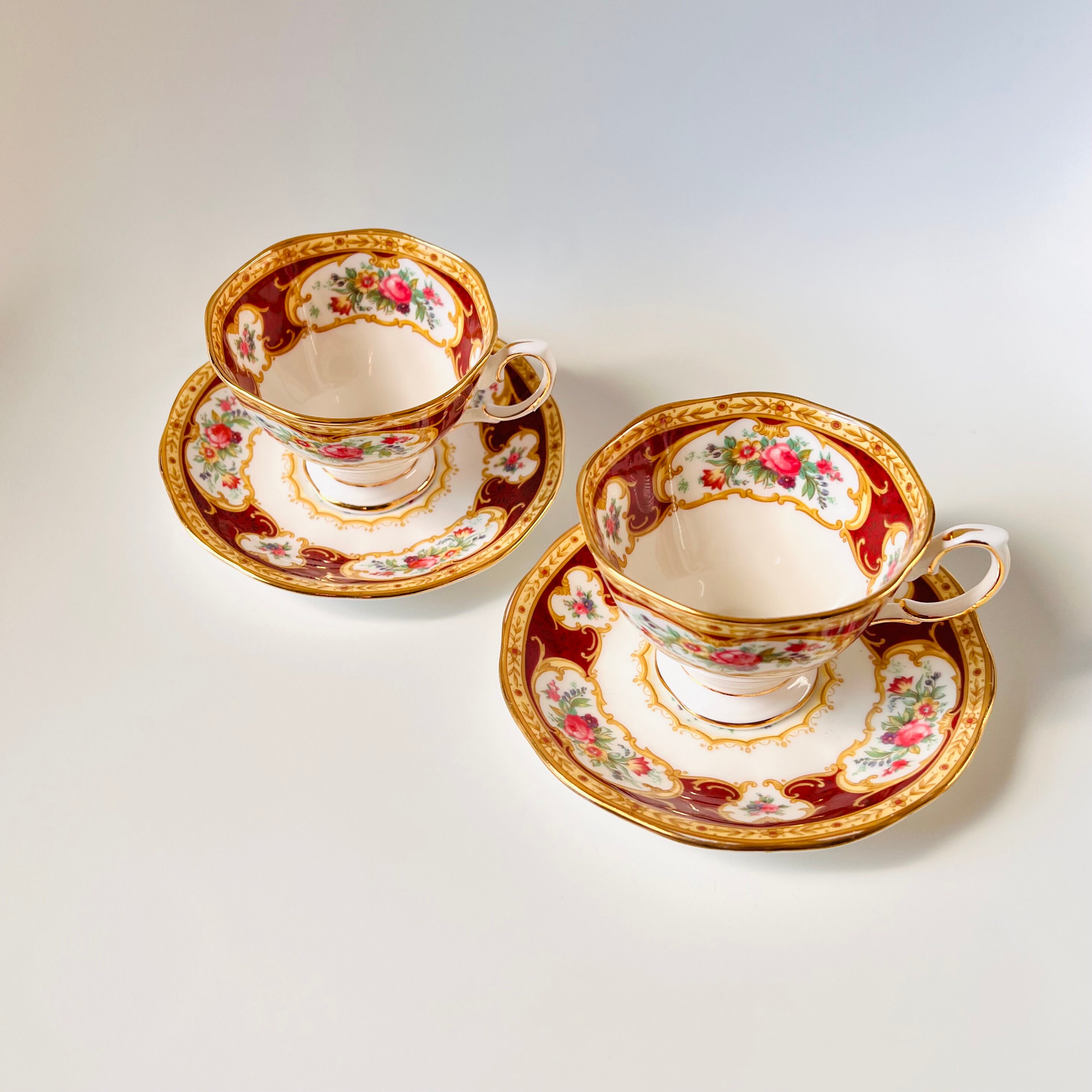 Vintage Royal Albert Lady Hamilton ESPRESSO Coffee Cup and Saucer Set ...