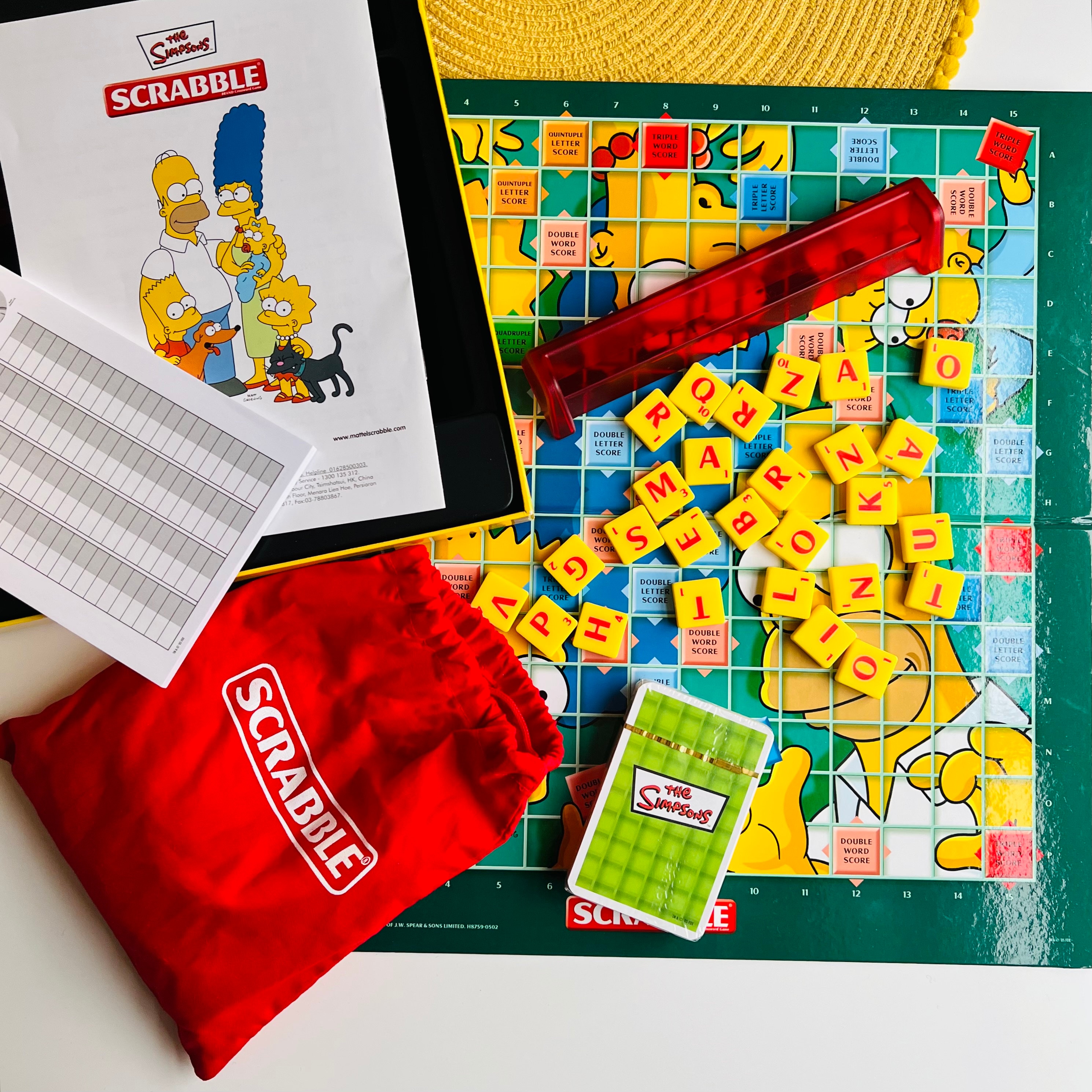 Vintage the Simpsons Scrabble Board Game, Complete as New, Mattel 2000s ...