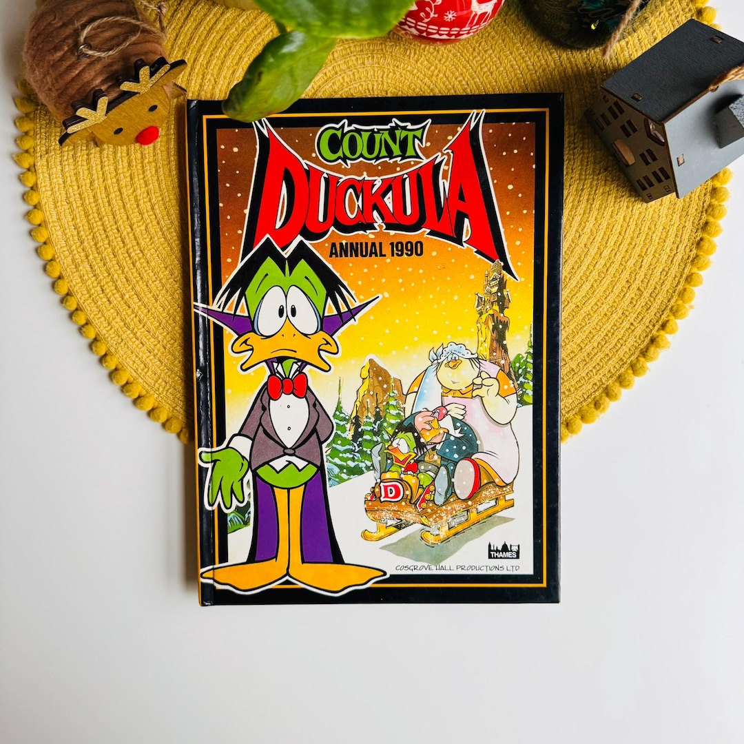 Vintage Count Dracula Duck Annual 1990 Book, Vampire Duck Animation ...