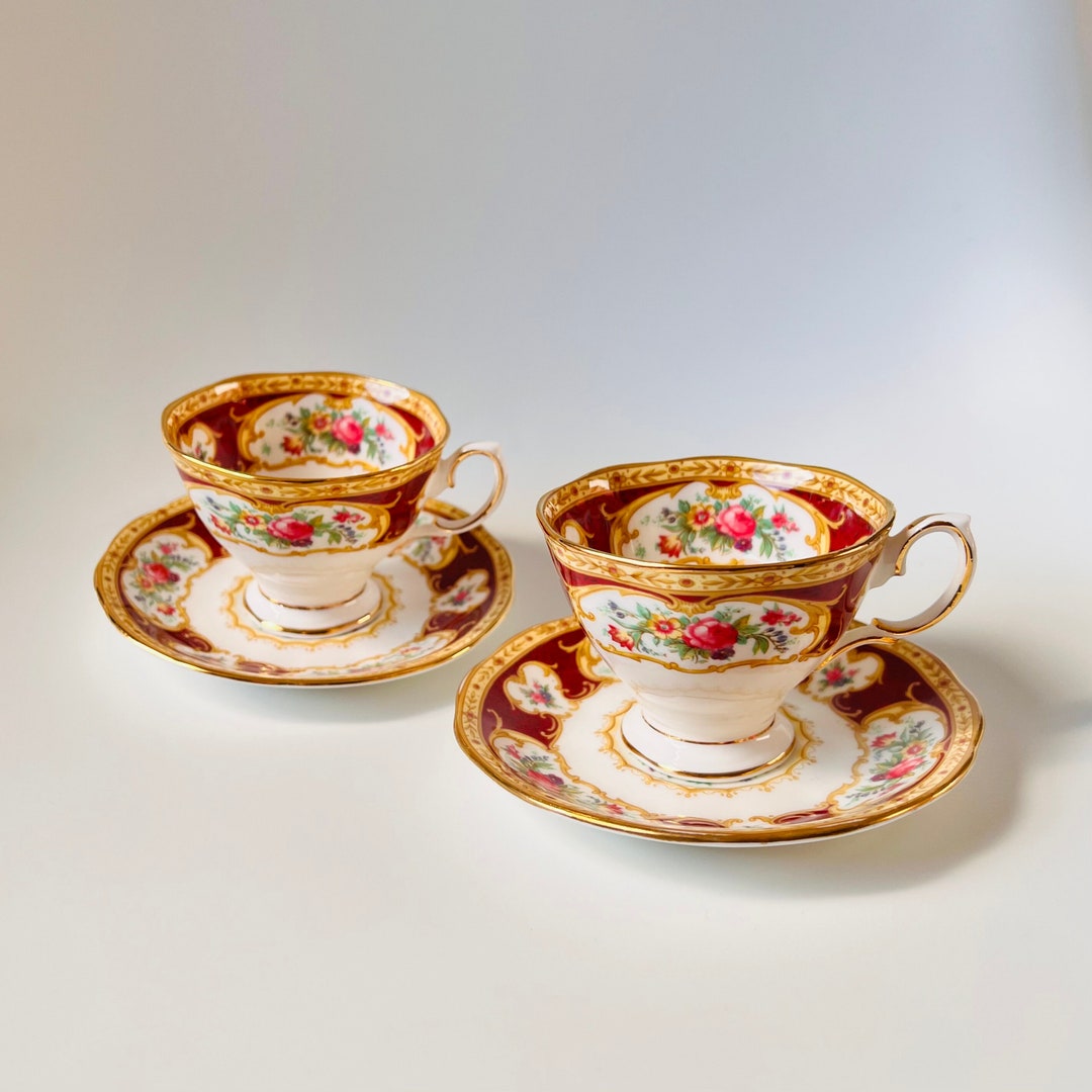 Vintage Royal Albert Lady Hamilton ESPRESSO Coffee Cup and Saucer Set ...