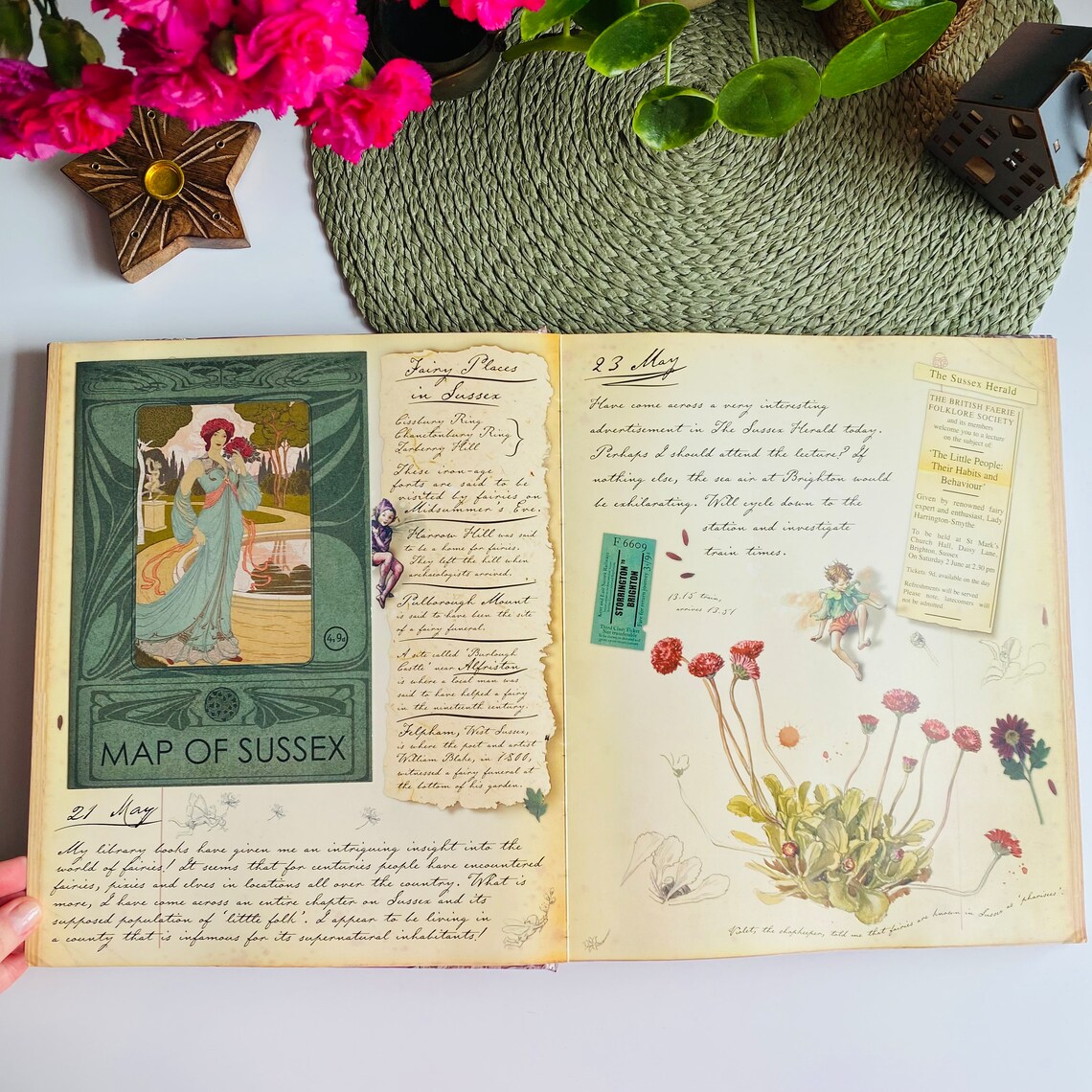 A Flower Fairies Journal by Cicely Mary Barker, Fairies Pop up Book ...