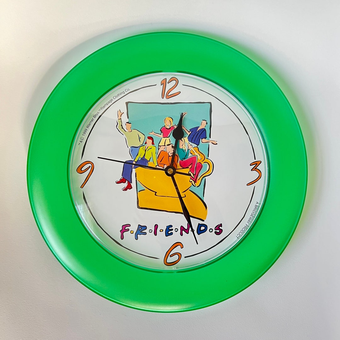 The Friends TV Series Vintage Retro Green Wall Clock - Etsy