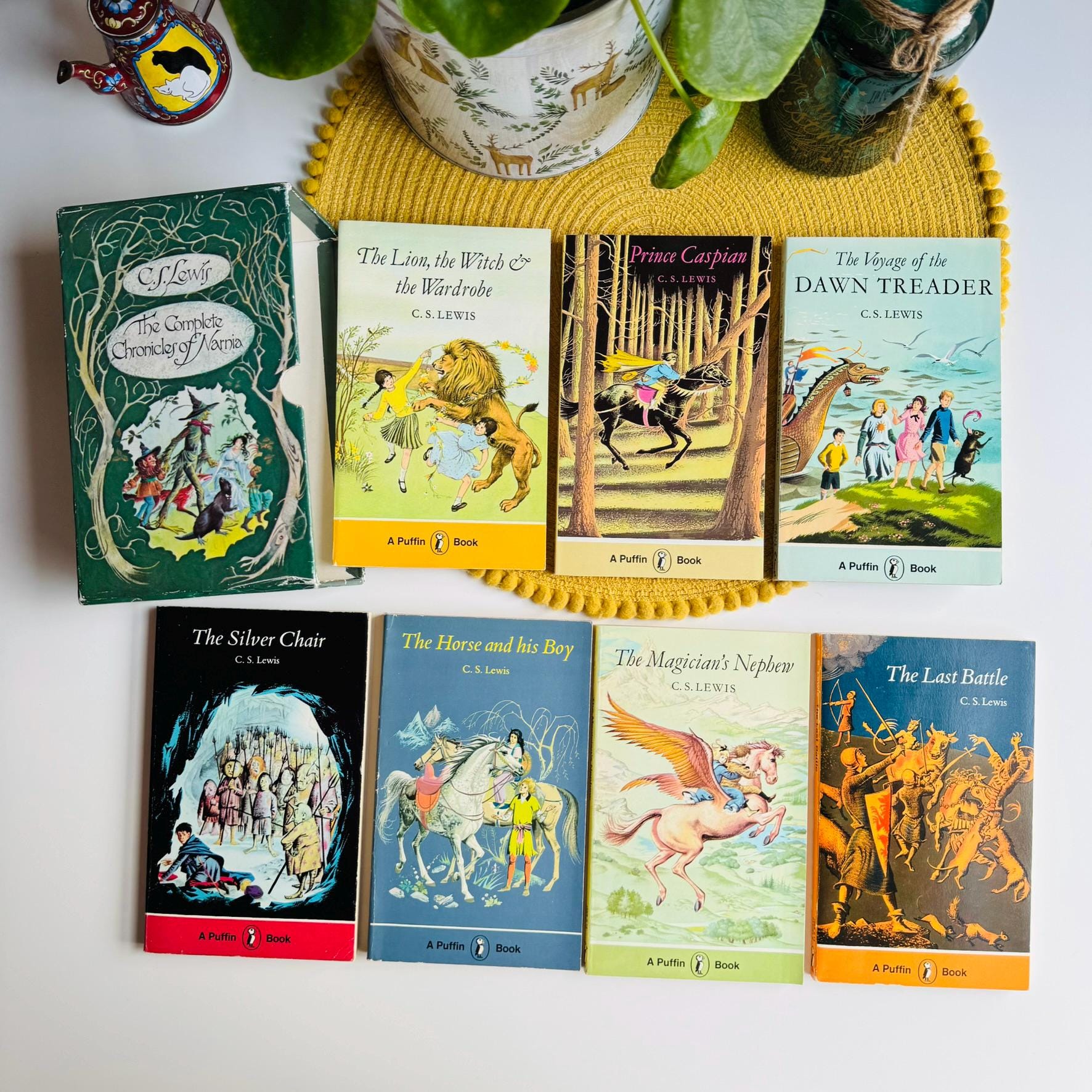 Vintage the Chronicles of Narnia Book Set, C S Lewis, Pauline Baynes, 7 ...