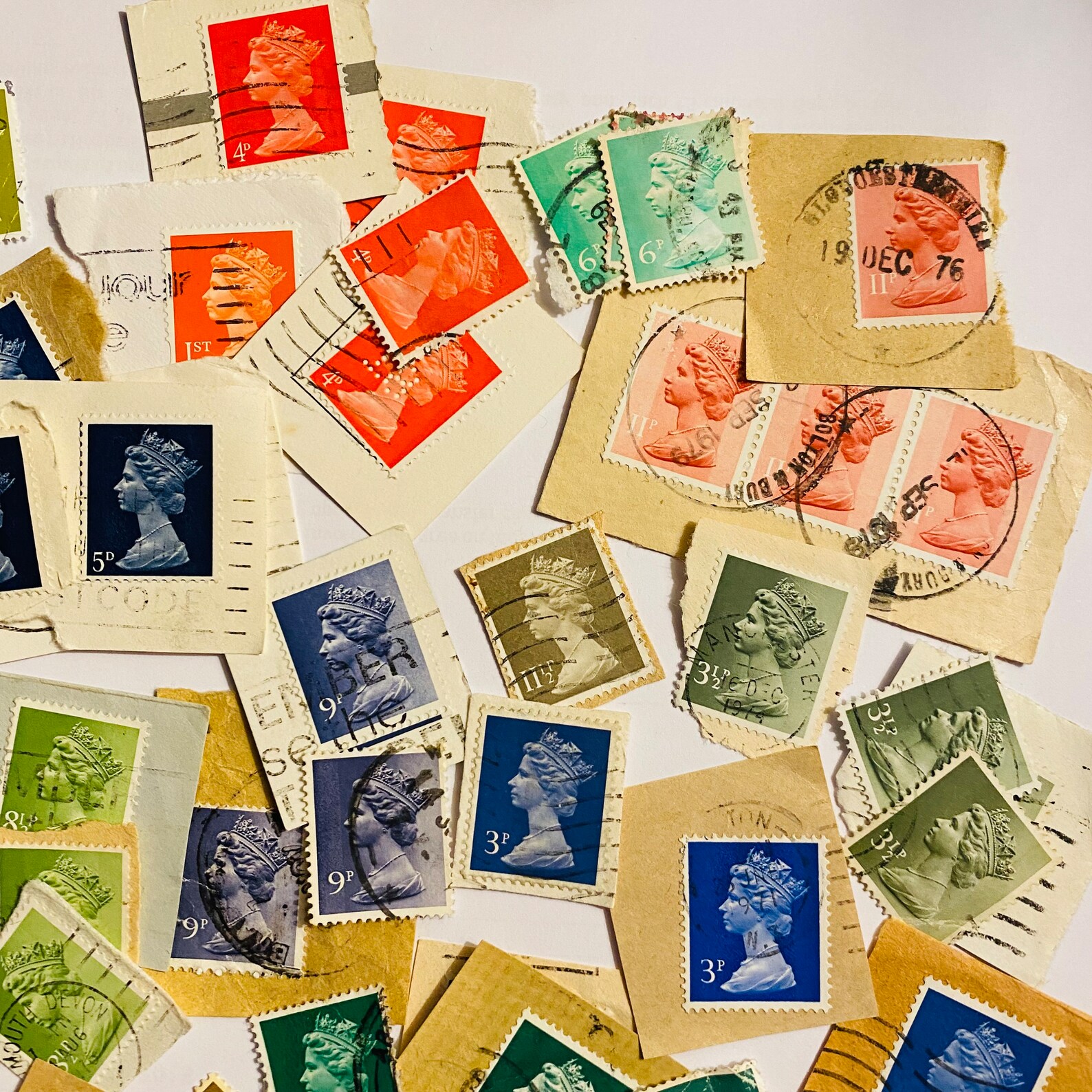 20x Vintage Royal Mail Used Stamps Queen Elizabeth Majesty - Etsy
