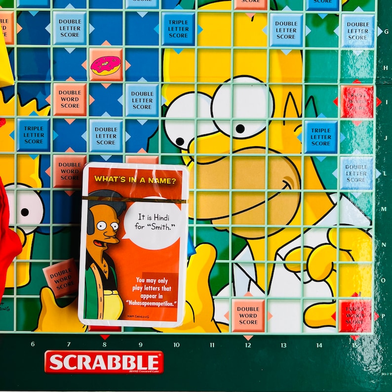 Vintage the Simpsons Scrabble Board Game, Complete as New, Mattel 2000s ...
