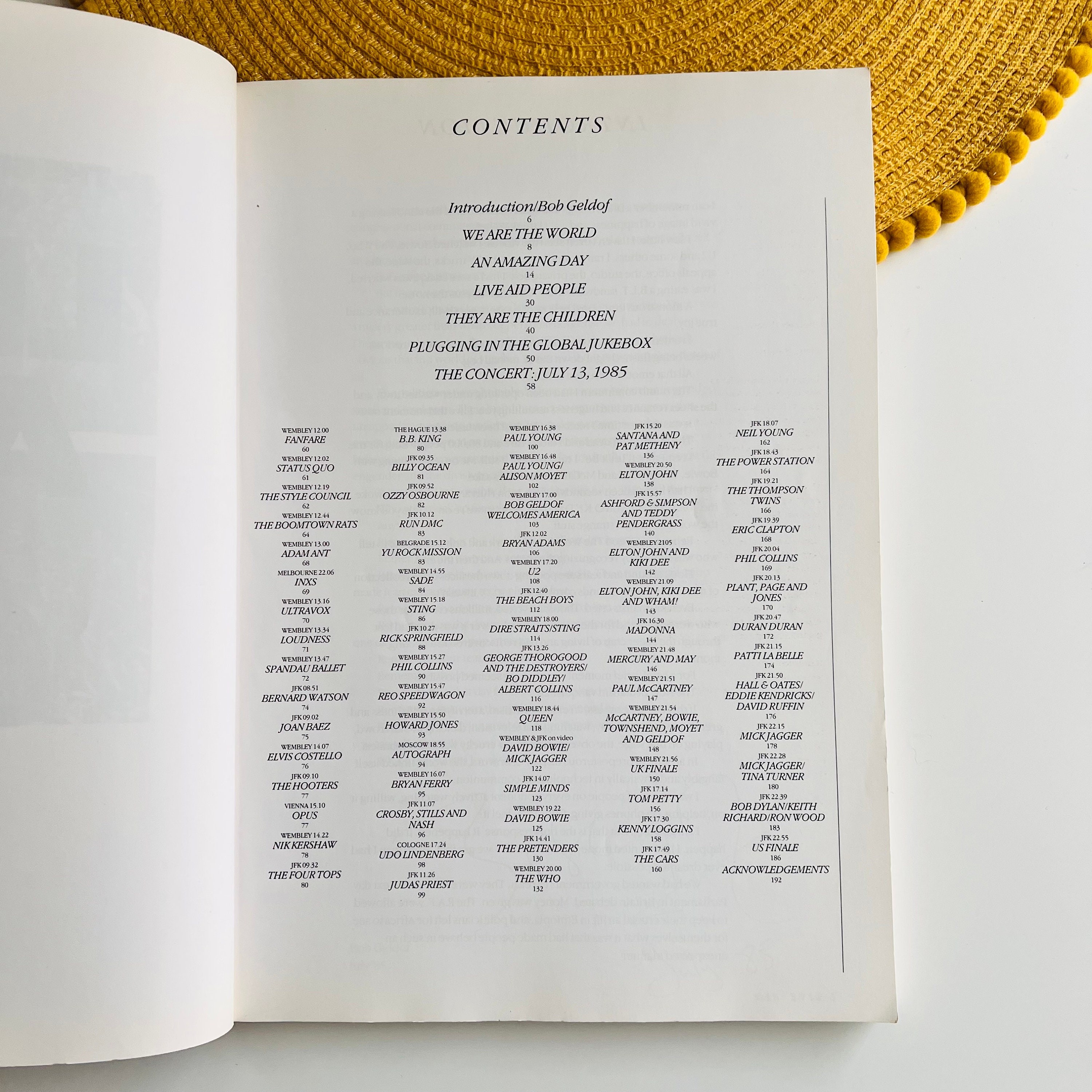 Live Aid 1985 Concert Souvenir Book by Introduced by Bob Geldof, Queen ...