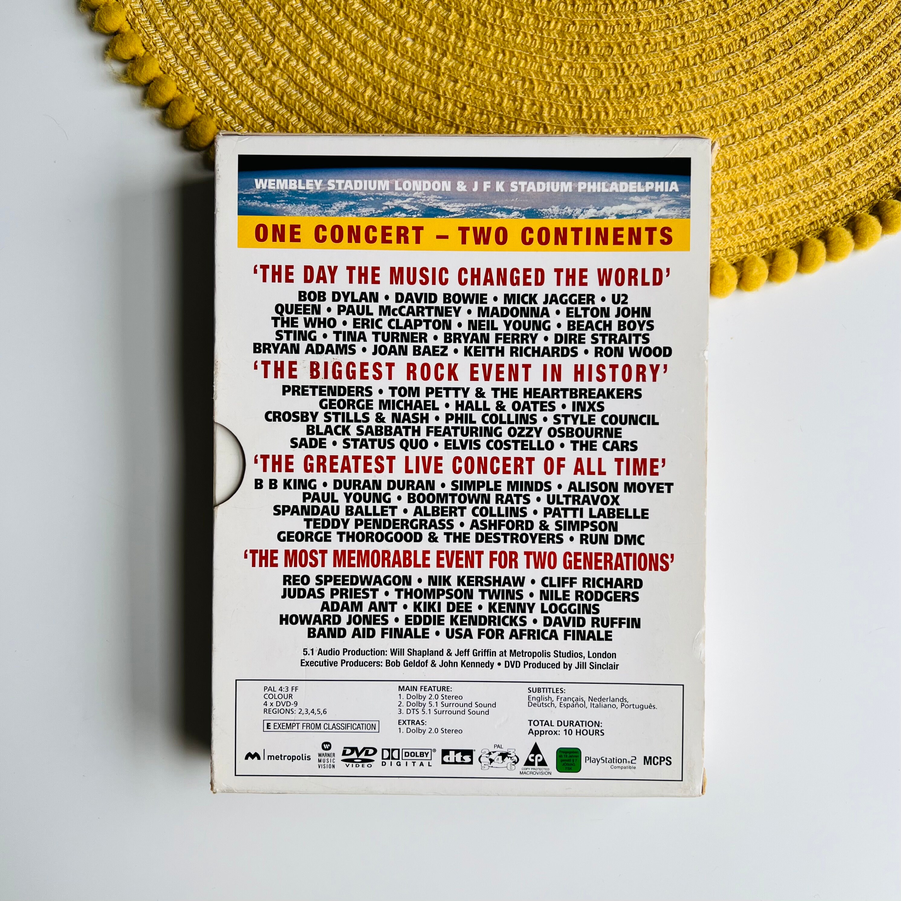 Live Aid 1985 DVD Box Set, Gig Concert DVD, Wembley Stadium Queen Band ...