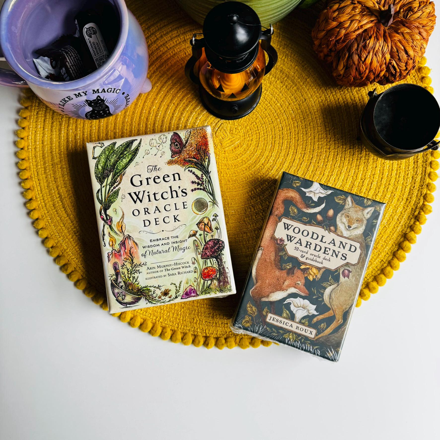 Green Witch's Oracle Deck, Woodland Wardens Oracle & Tarot Cards Deck ...