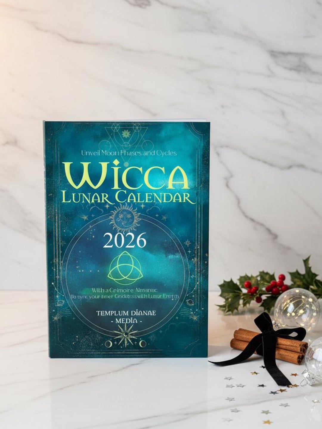 Wicca Lunar Calendar 2026, New Full Moon Phases and Cycles Grimoire ...