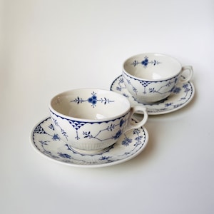 Vintage Blue Denmark Furnivals Tea Cup Set of 1 to 4 Breakfast Cups ...