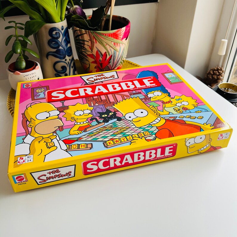 Vintage the Simpsons Scrabble Board Game, Complete as New, Mattel 2000s ...