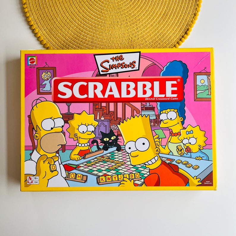 Vintage the Simpsons Scrabble Board Game, Complete as New, Mattel 2000s ...