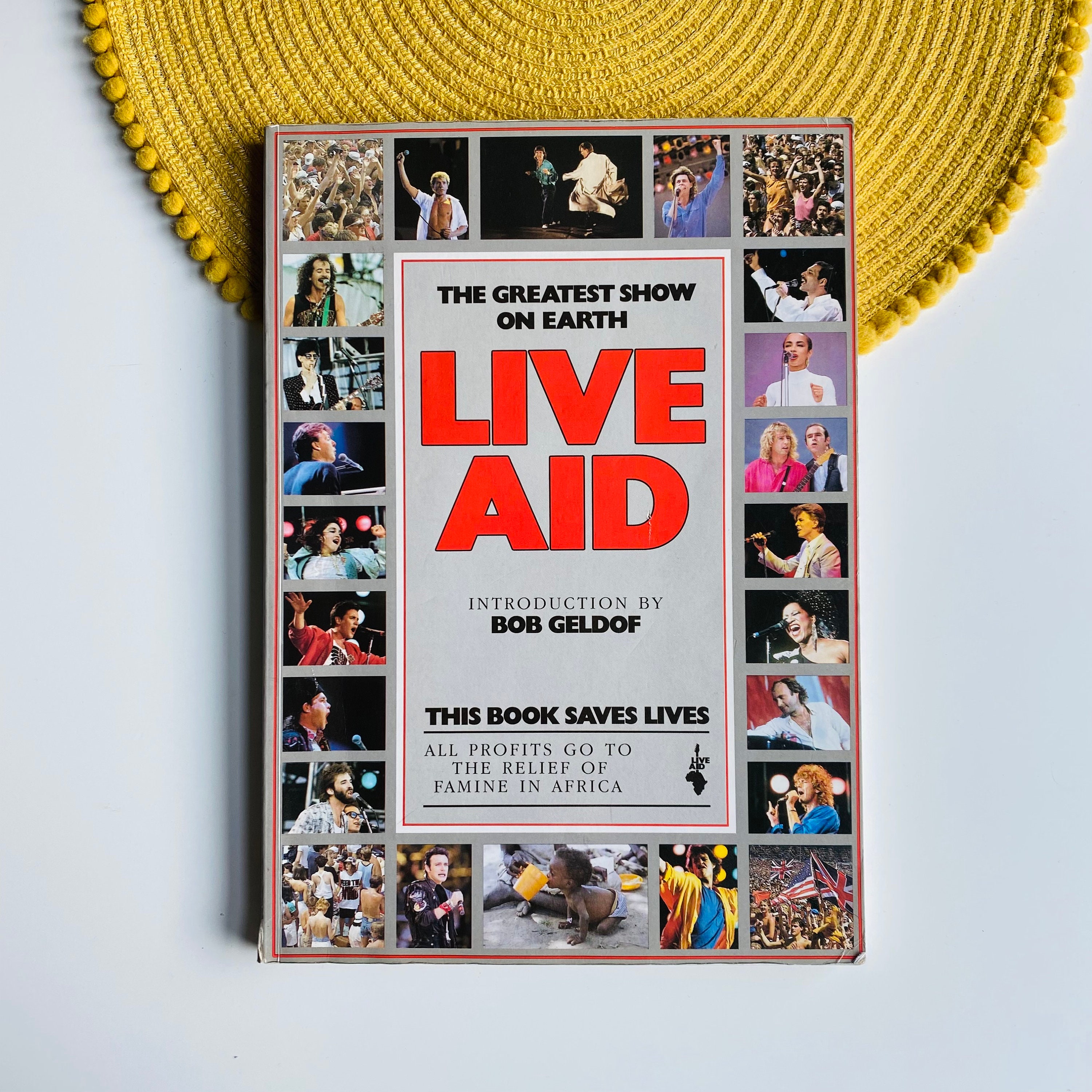 Live Aid 1985 Concert Souvenir Book by Introduced by Bob Geldof, Queen ...
