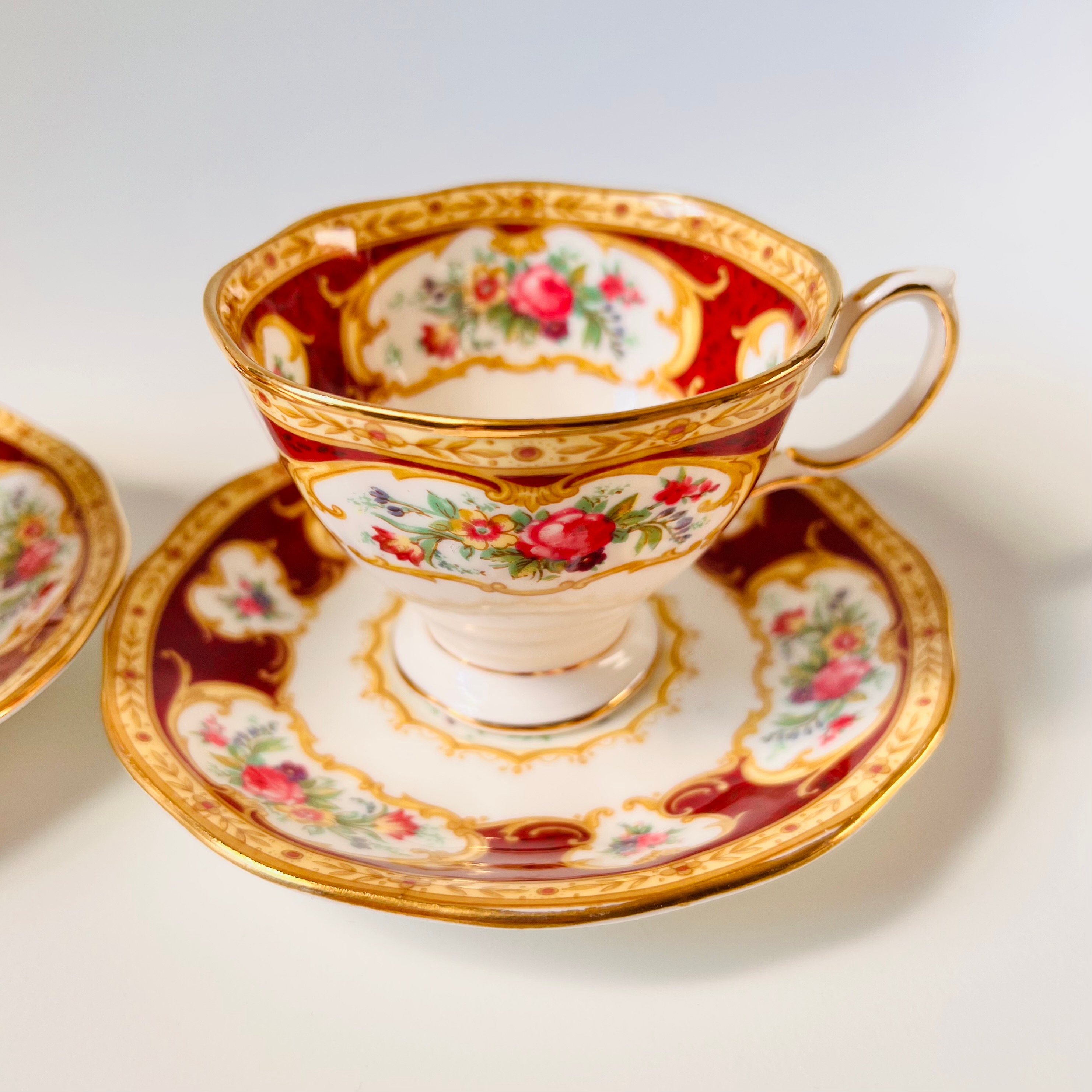Vintage Royal Albert Lady Hamilton ESPRESSO Coffee Cup and Saucer Set ...
