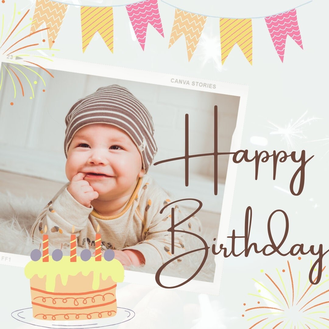 Baby Birthday Card For Invitation Etsy baby-birthday-card-for-invitation-etsy