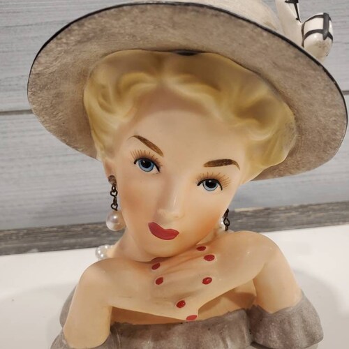 RARE Vintage 10 INARCO Lady Head Vase - Etsy