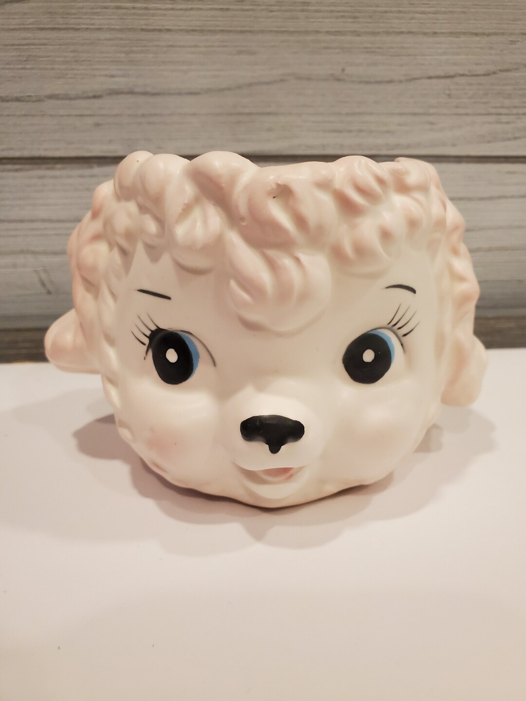 Vintage Relpo Pink Lamb Head Planter - Etsy