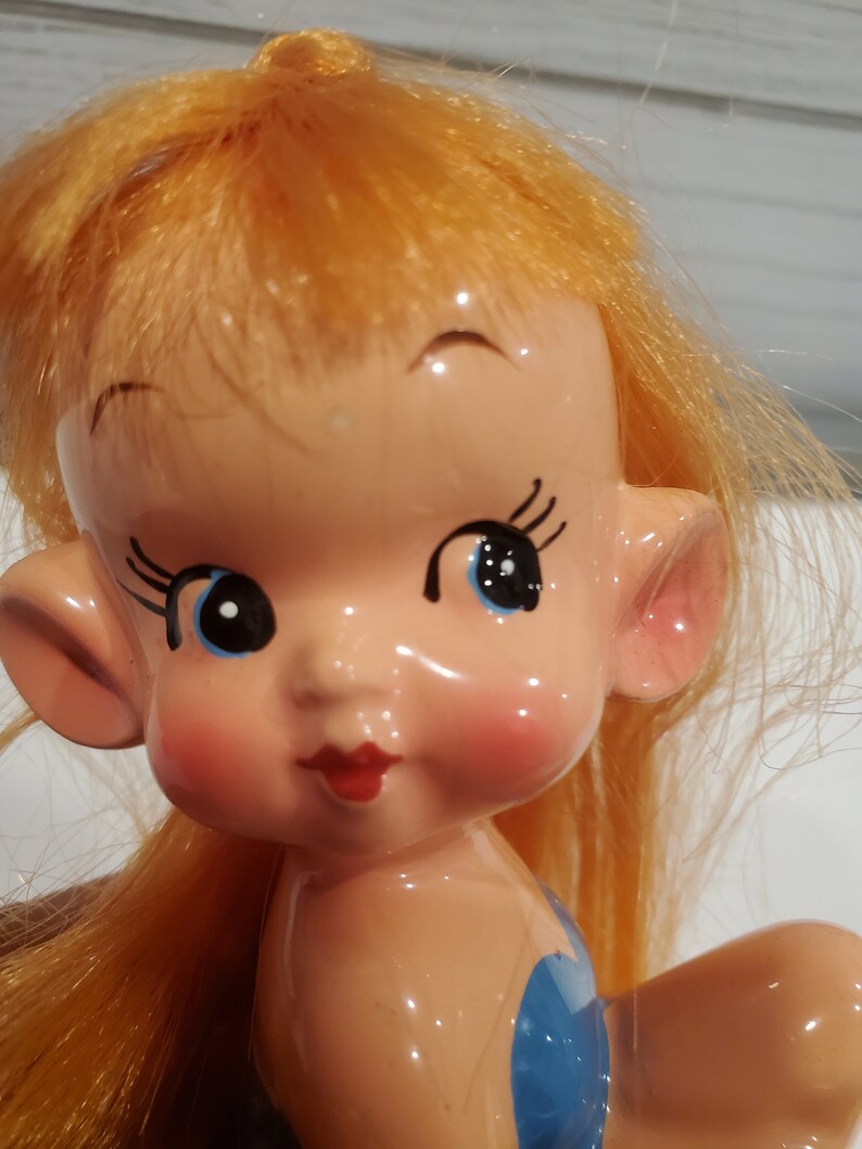 Vintage Esd Japan Ceramic Kitsch Girl in Blue Dress - Etsy