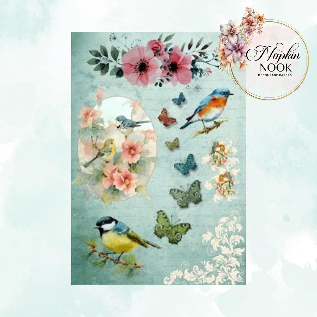 Rice Paper for Decoupage, A4 Paper, Spring Image for Decoupage, Nature ...