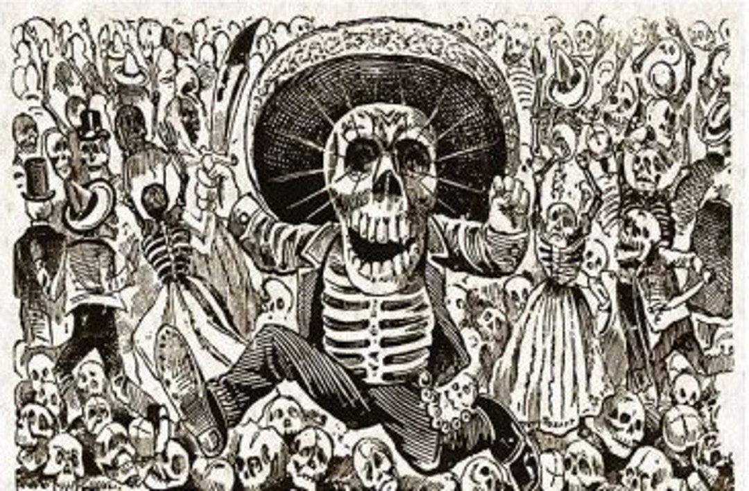 Dia De Los Muertos Rice Paper, Day of the Dead Mexican Holiday Craft ...