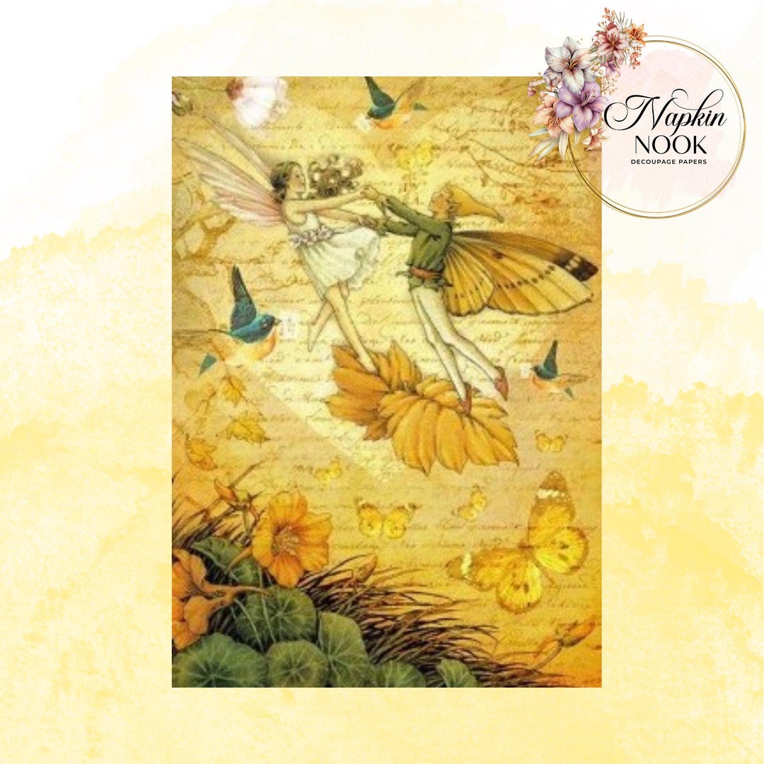 Rice Paper for Decoupage, A4 Paper, Fairy Image, Fantasy Creature ...