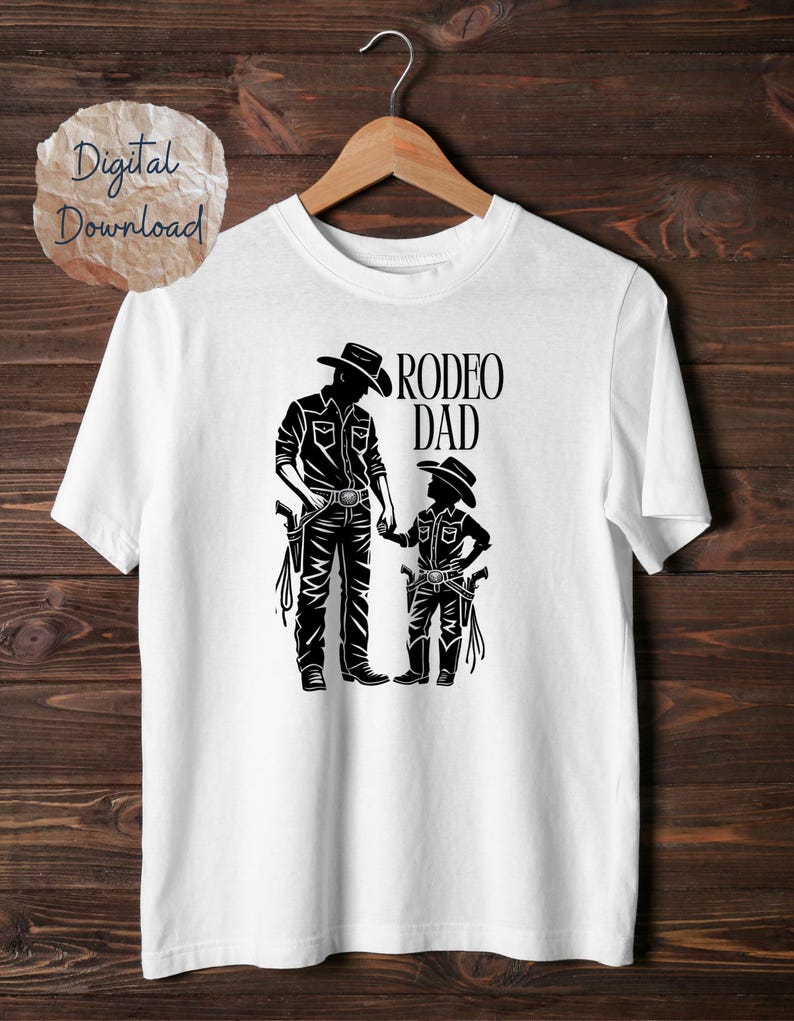 Rodeo Dad and Son PNG | Western Cowboy Sublimation Design | Country ...