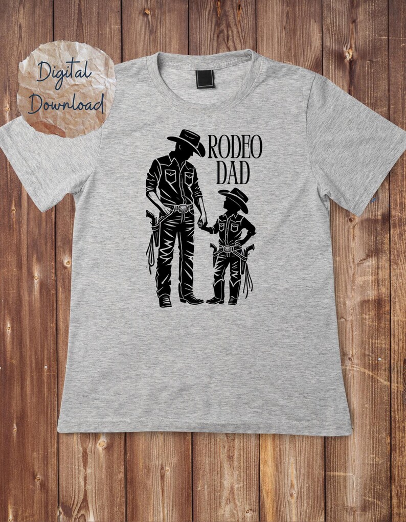 Rodeo Dad and Son PNG | Western Cowboy Sublimation Design | Country ...