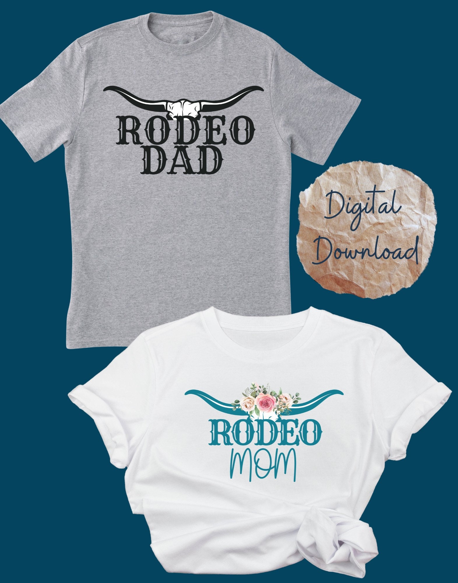 Rodeo Dad Western Longhorn Skull Dad - Etsy